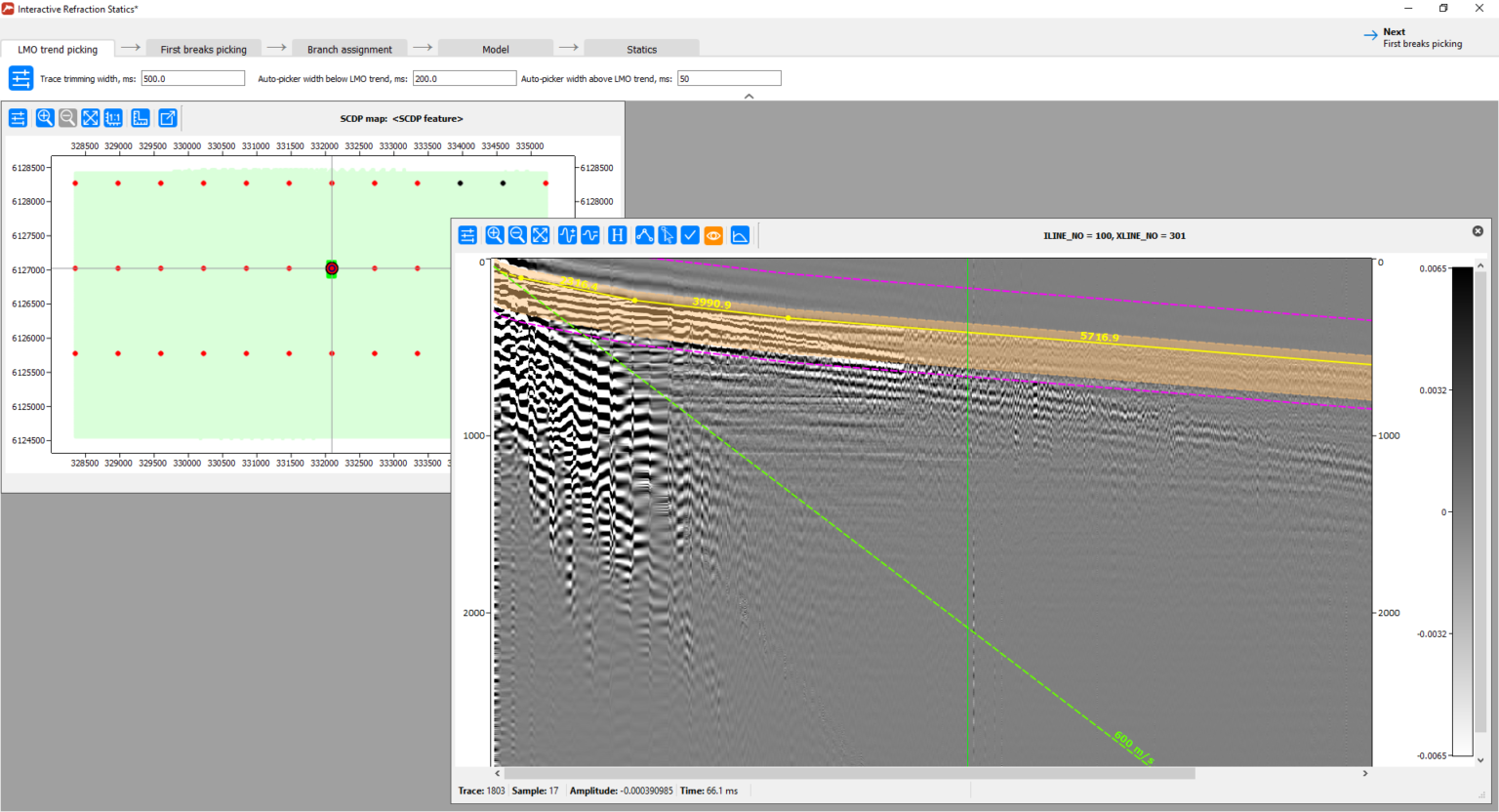 Interactive Refraction Statics | RadExPro