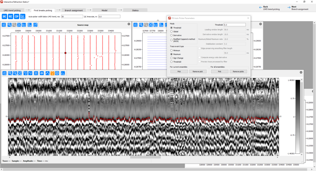 Interactive Refraction Statics | RadExPro